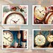 Vintage Clocks Digital Paper, Printable Paper, Victorian Clocks ...