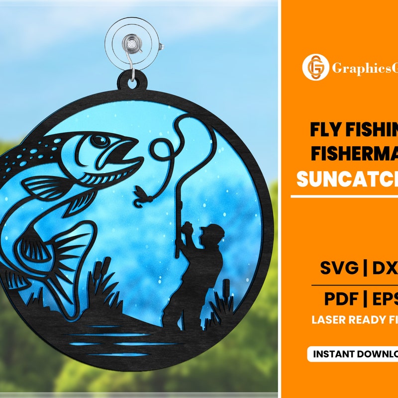 Fly Fishing Svg - Etsy
