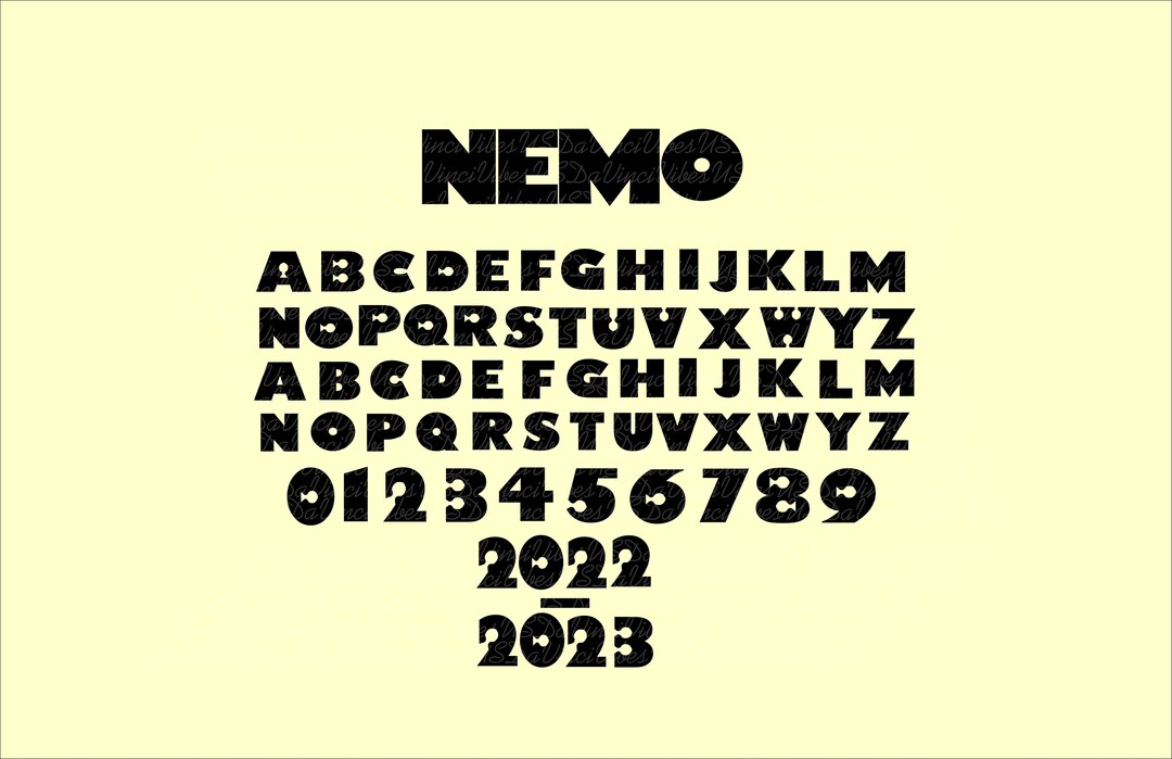Nemo Font Svg Nemo Font Nemo Font Cricut Nemo Font - Etsy Hong Kong