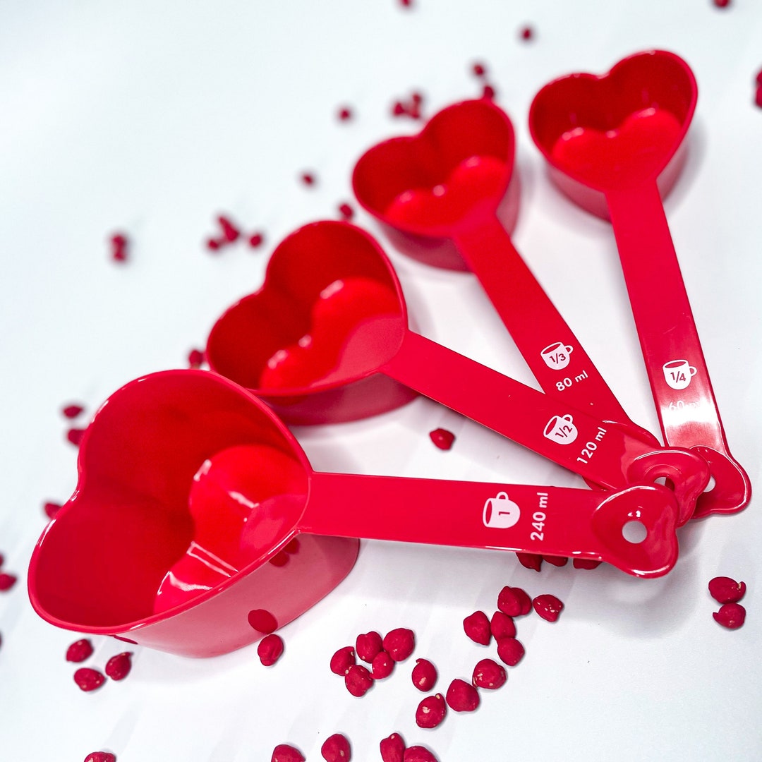 Heart Shape Measuring Cups - Etsy