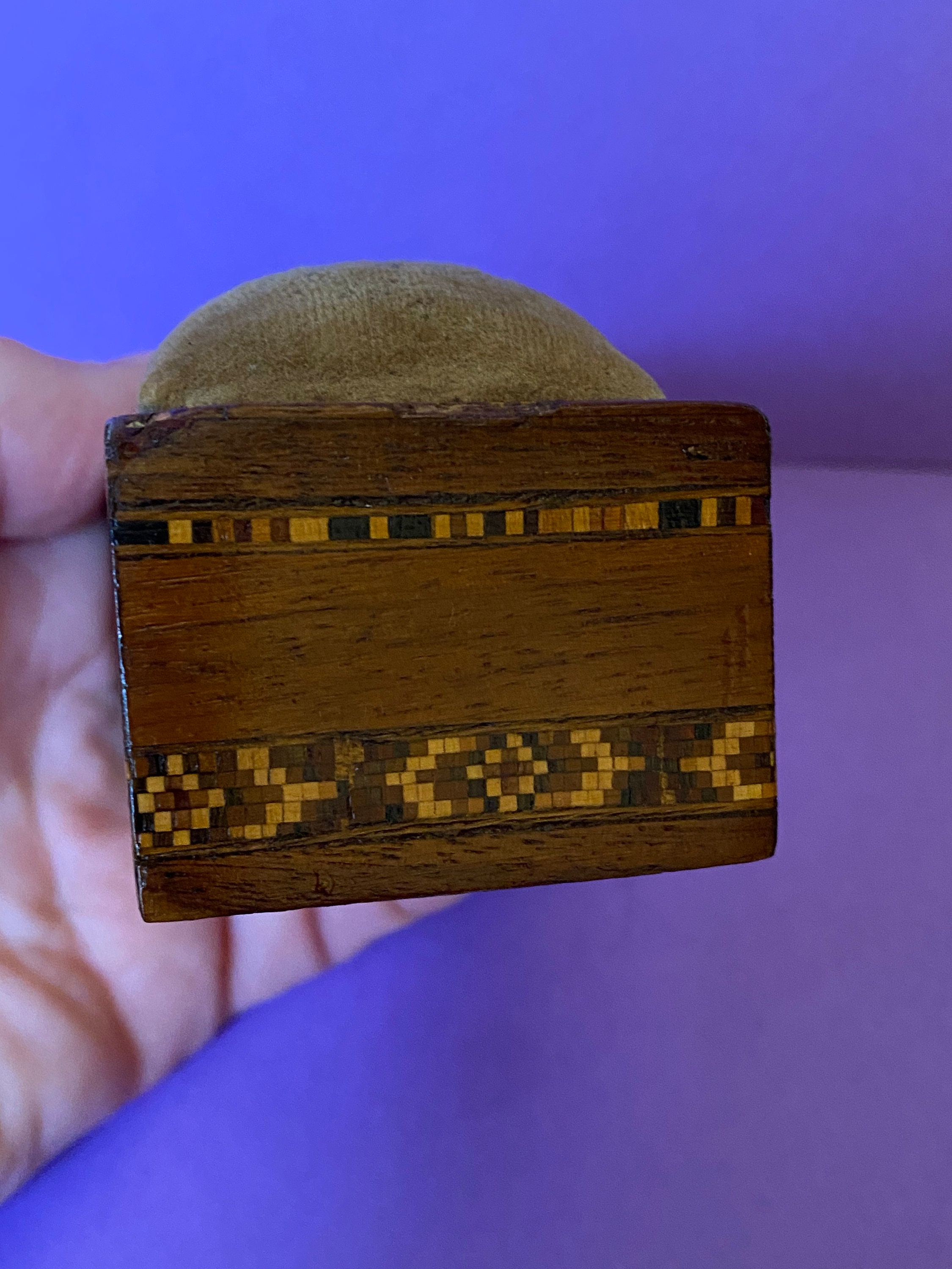 Antique Tunbridgeware Pin Cushion Box at Fault See Photos - Etsy