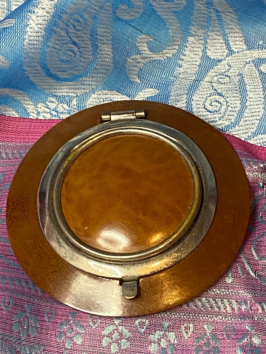 Very Rare 1930s Brown Bakelite Powder Contact With Original Powder ...