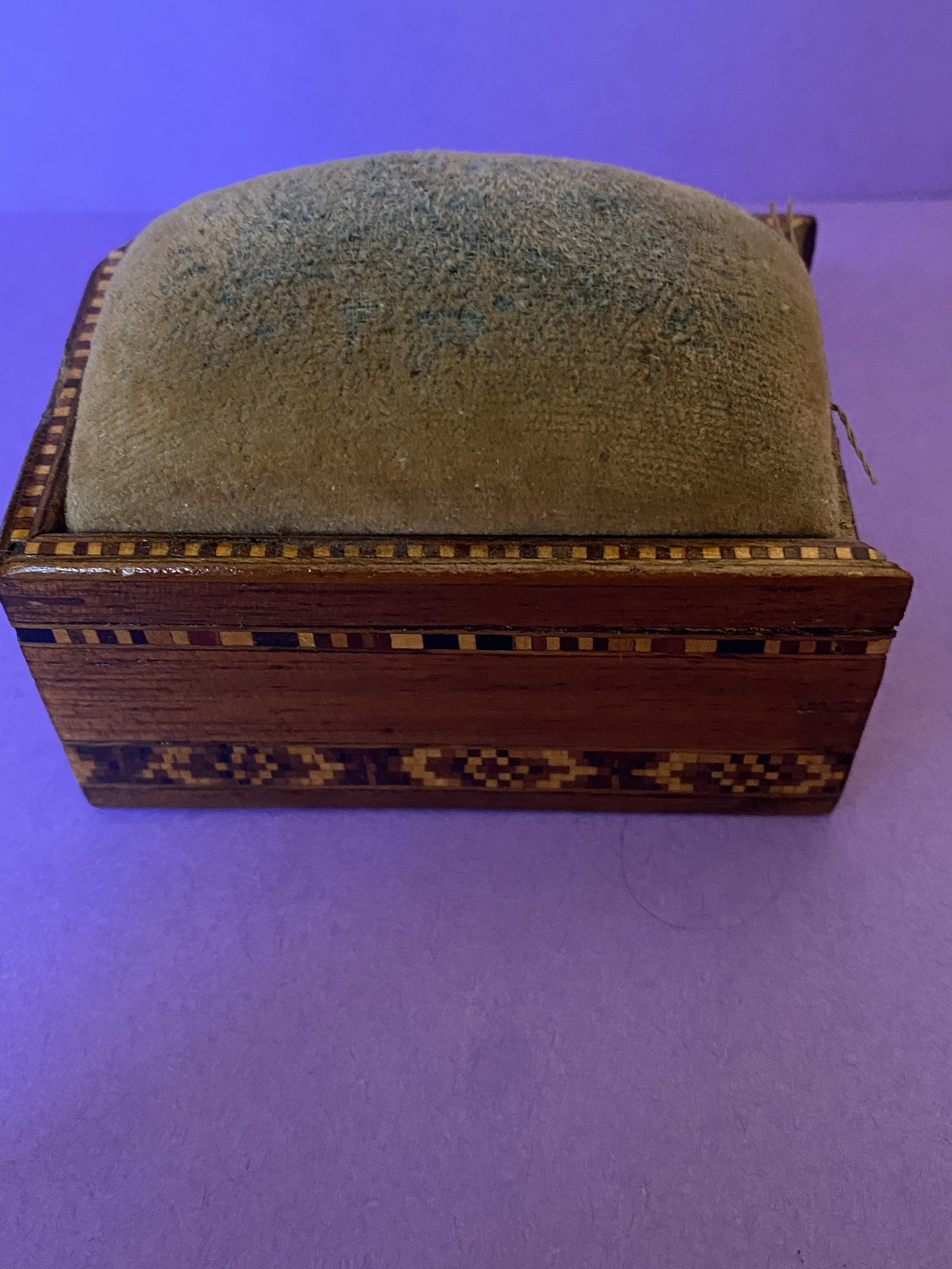 Antique Tunbridgeware Pin Cushion Box at Fault See Photos - Etsy