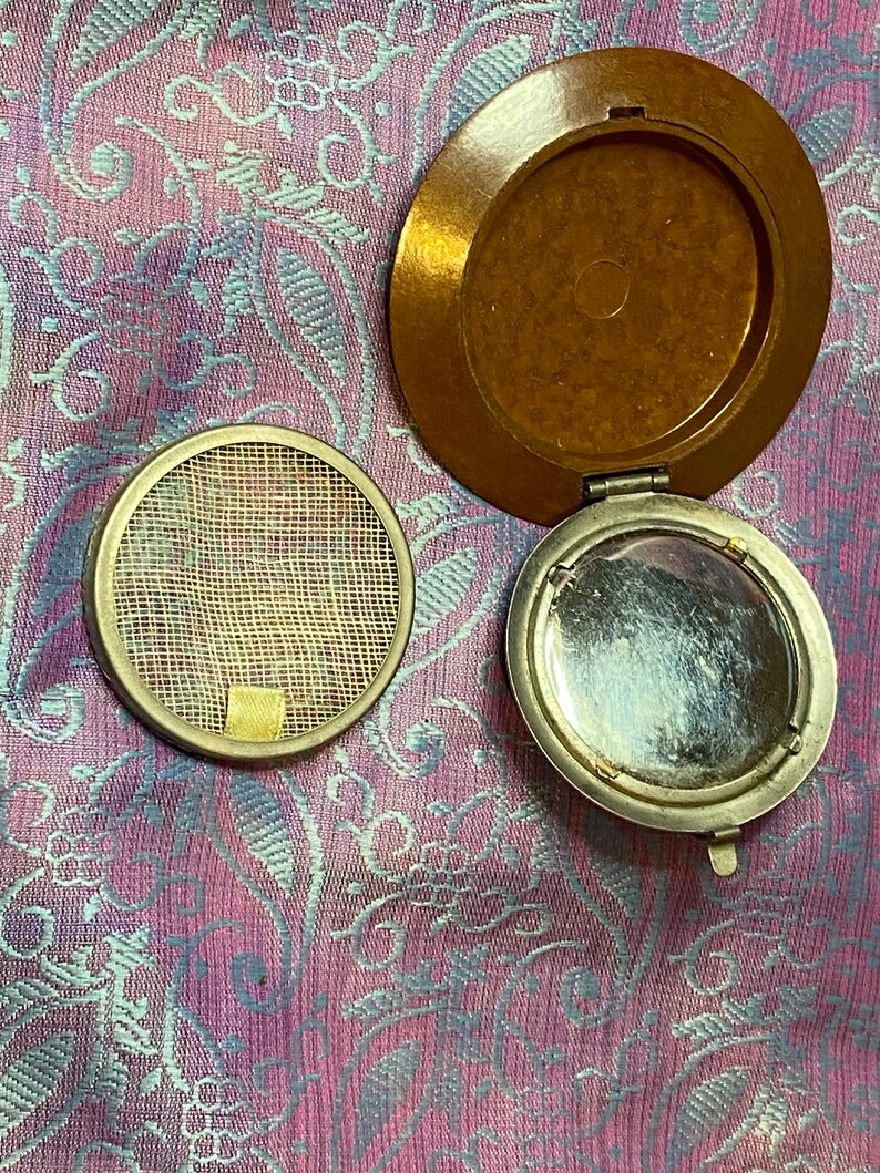 Very Rare 1930s Brown Bakelite Powder Contact With Original Powder ...