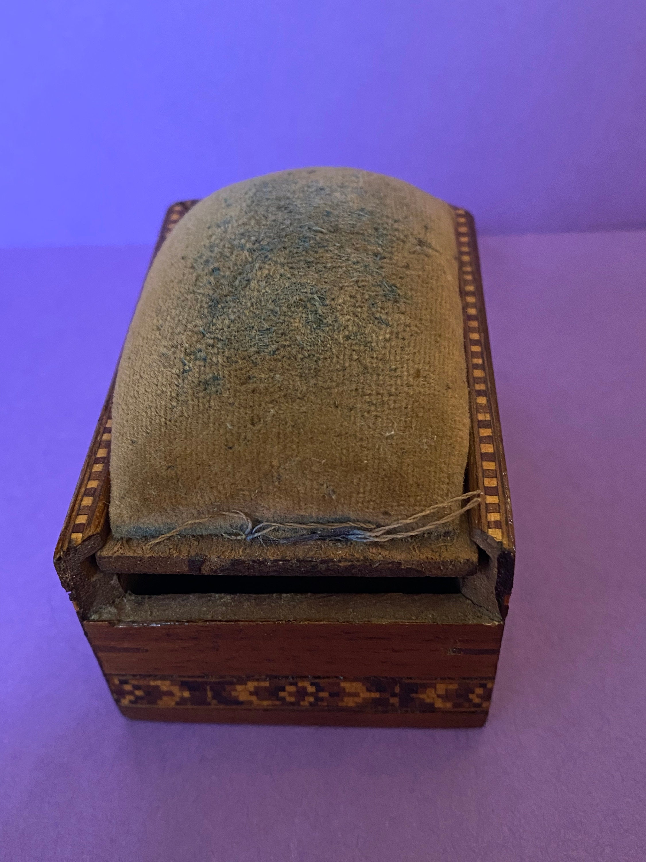 Antique Tunbridgeware Pin Cushion Box at Fault See Photos - Etsy