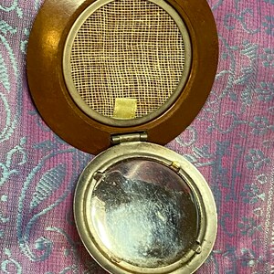 Very Rare 1930s Brown Bakelite Powder Contact With Original Powder ...