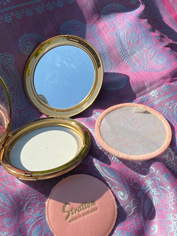 Vintage Stratton, 1960s powder, compact, black enamel… - Gem