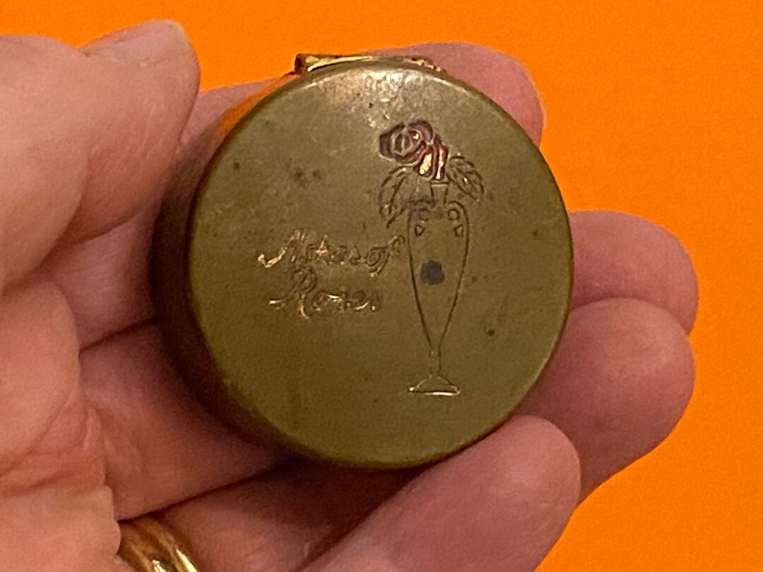 Vintage French Rouge Pot/ Compact Ashes of Roses Bourjois Paris London ...