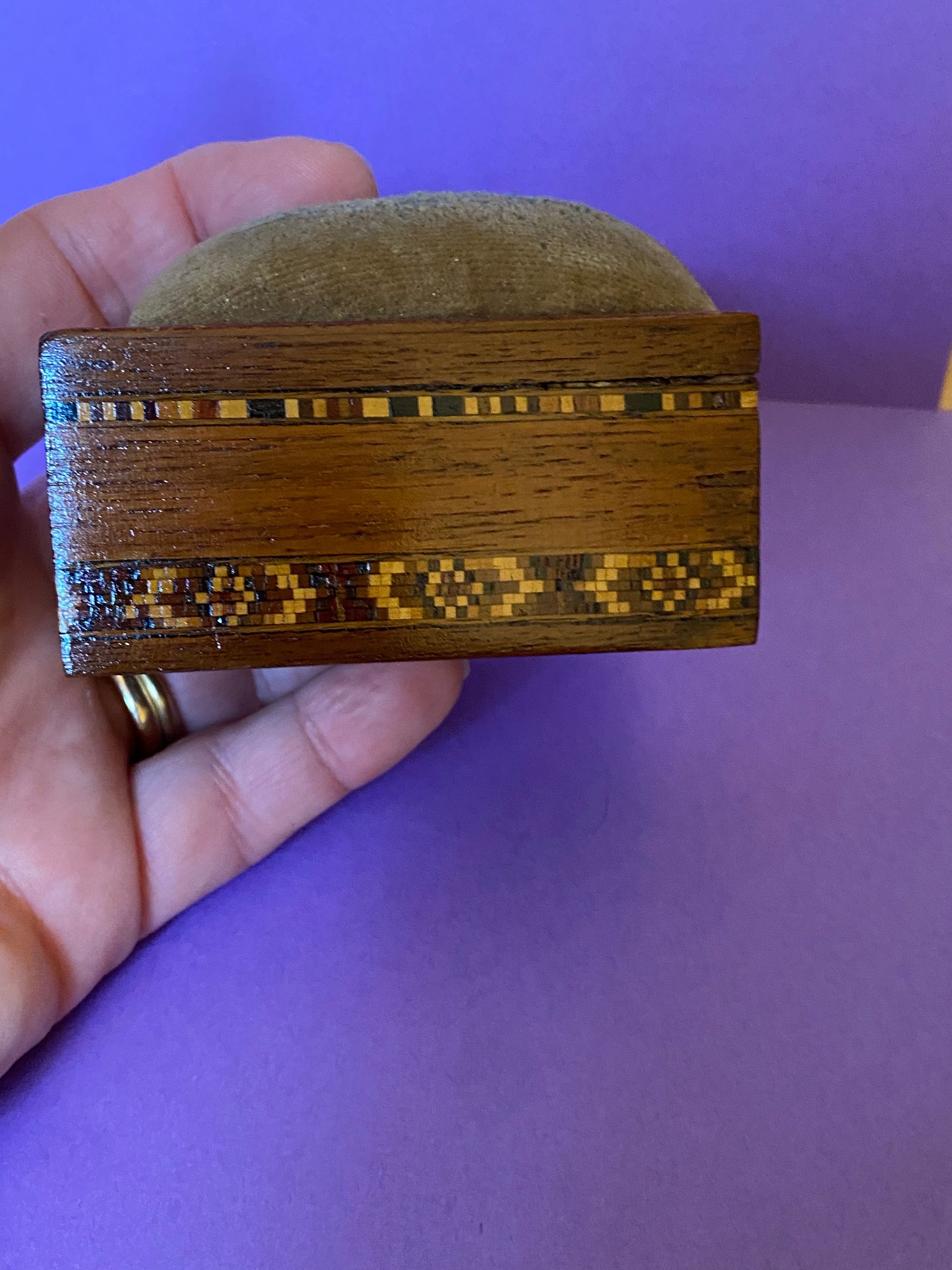 Antique Tunbridgeware Pin Cushion Box at Fault See Photos - Etsy
