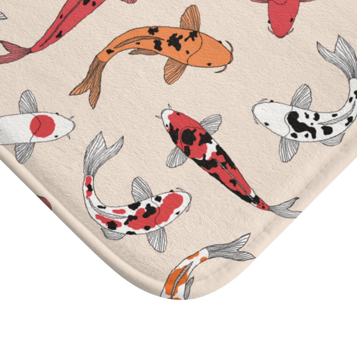 Koi Fish Bath Mat Japan Fishes Bathroom Décor Housewarming - Etsy