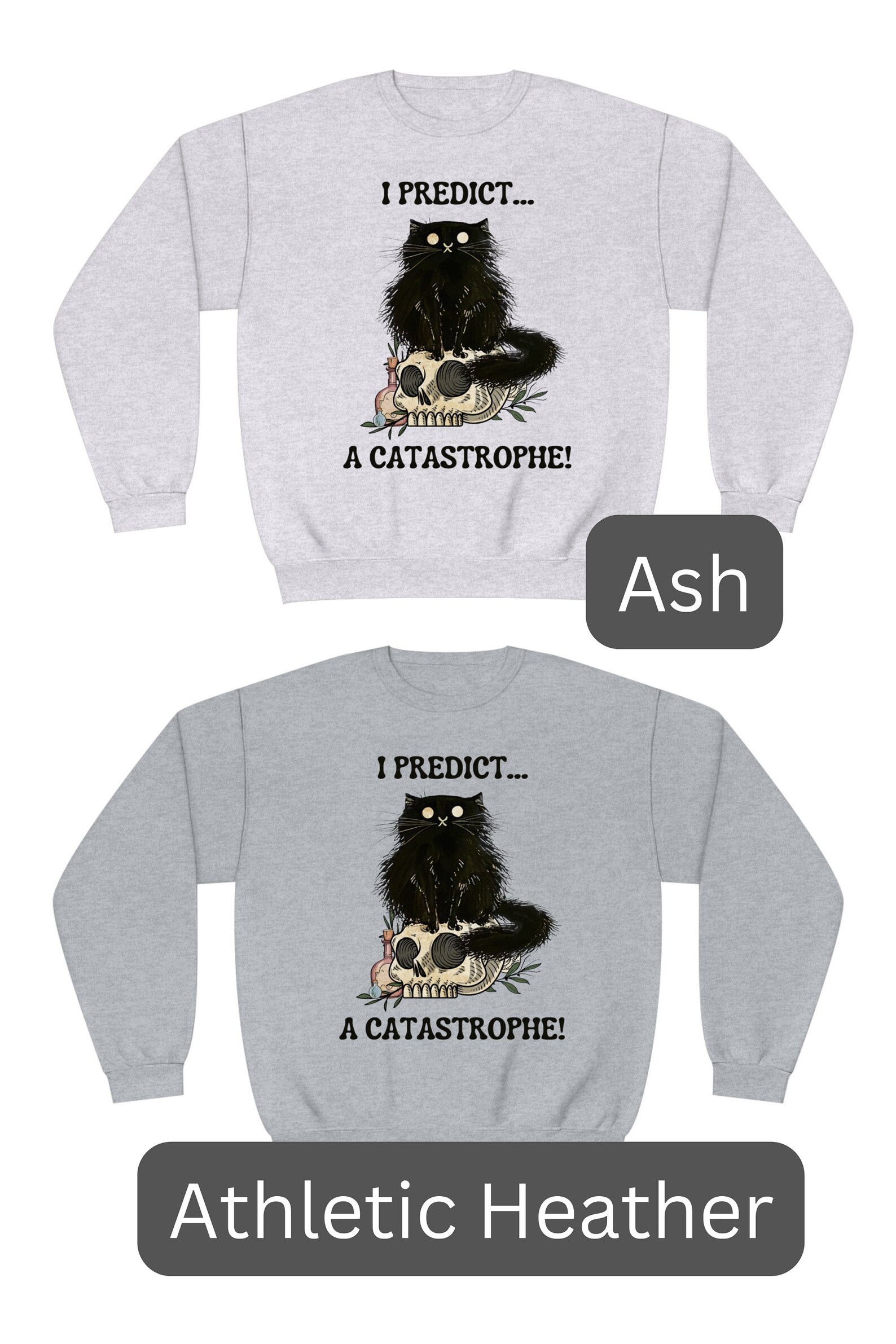 Unisex, Black Cat, Catastrophe, Cat Pun Sweatshirt, Witchy Hoodie - Etsy