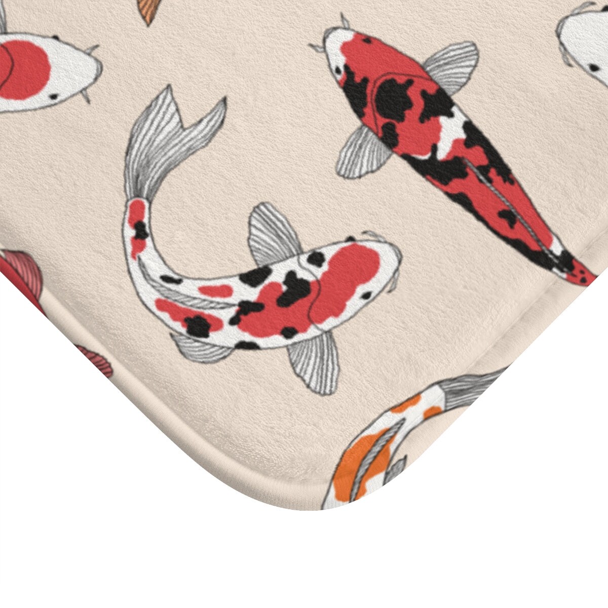 Koi Fish Bath Mat Japan Fishes Bathroom Décor Housewarming - Etsy