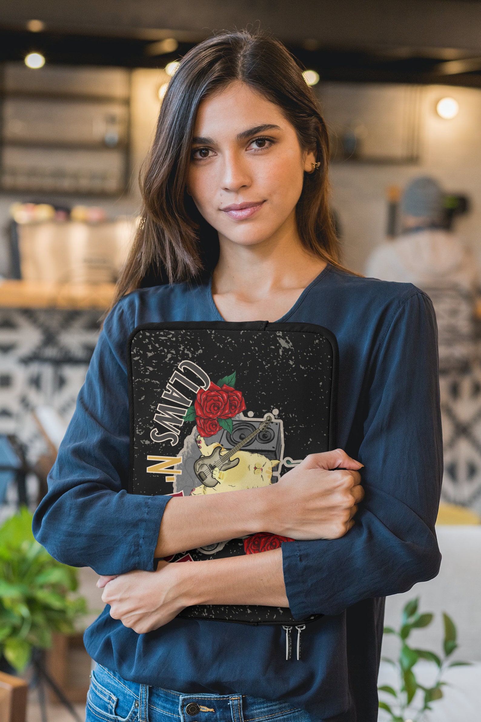 Claws and Roses, Cat Pun Laptop and Tablet Sleeve - Etsy