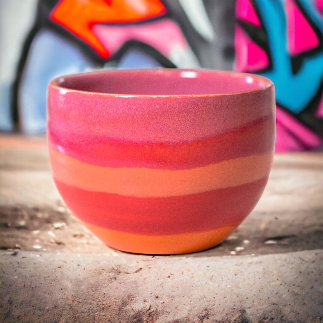 Red Pop Handmade Pottery Ceramic Stoneware Mug for Coffee or Tea Cup ...