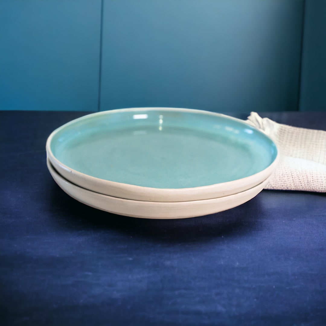 Bora Bora Set of 2 Handmade 10 Ceramic Plates Dinner - Etsy