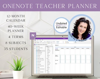 Onenote Teacher Planner, Onenote Undated Digital Planner for Secondary ...