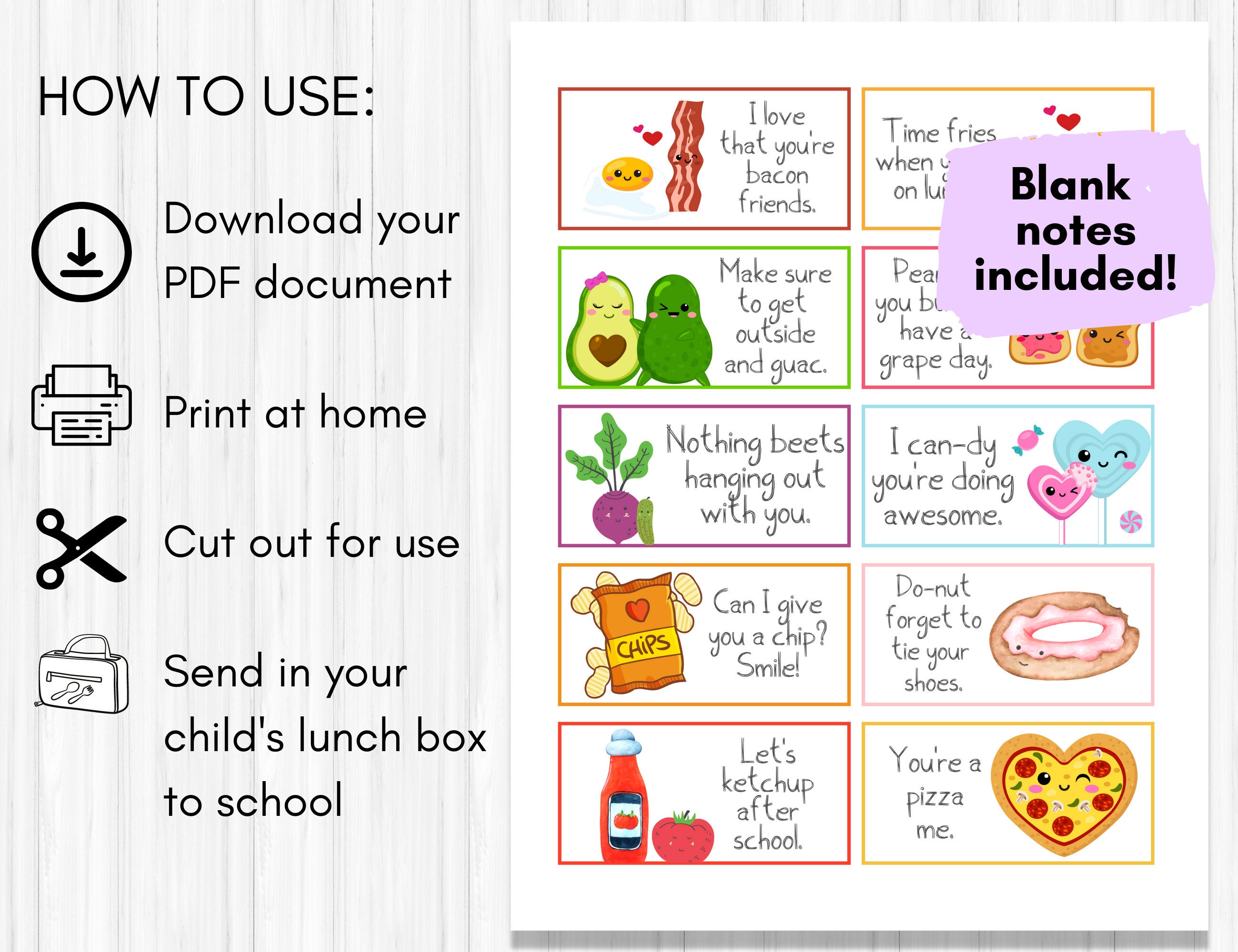 The Ultimate Mega Bundle Kids Lunch Box Notes, Editable Lunchbox Note ...