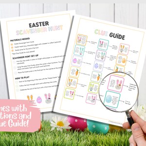 Easter Scavenger Hunt, Indoor Scavenger Hunt for Kids With Clue Cards ...