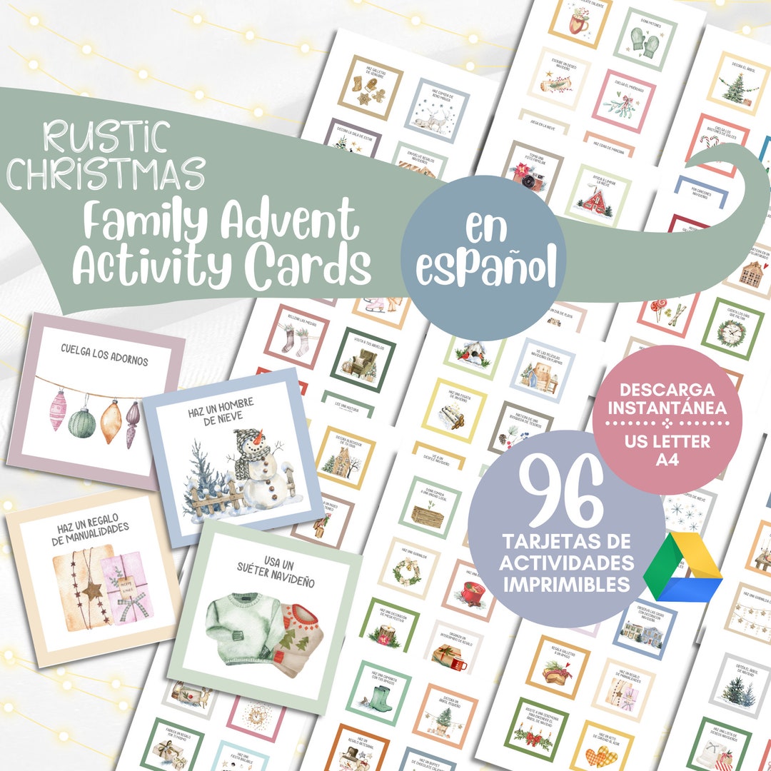 Advent Activity Cards En Español, Navidad, Kids Advent Calendar ...