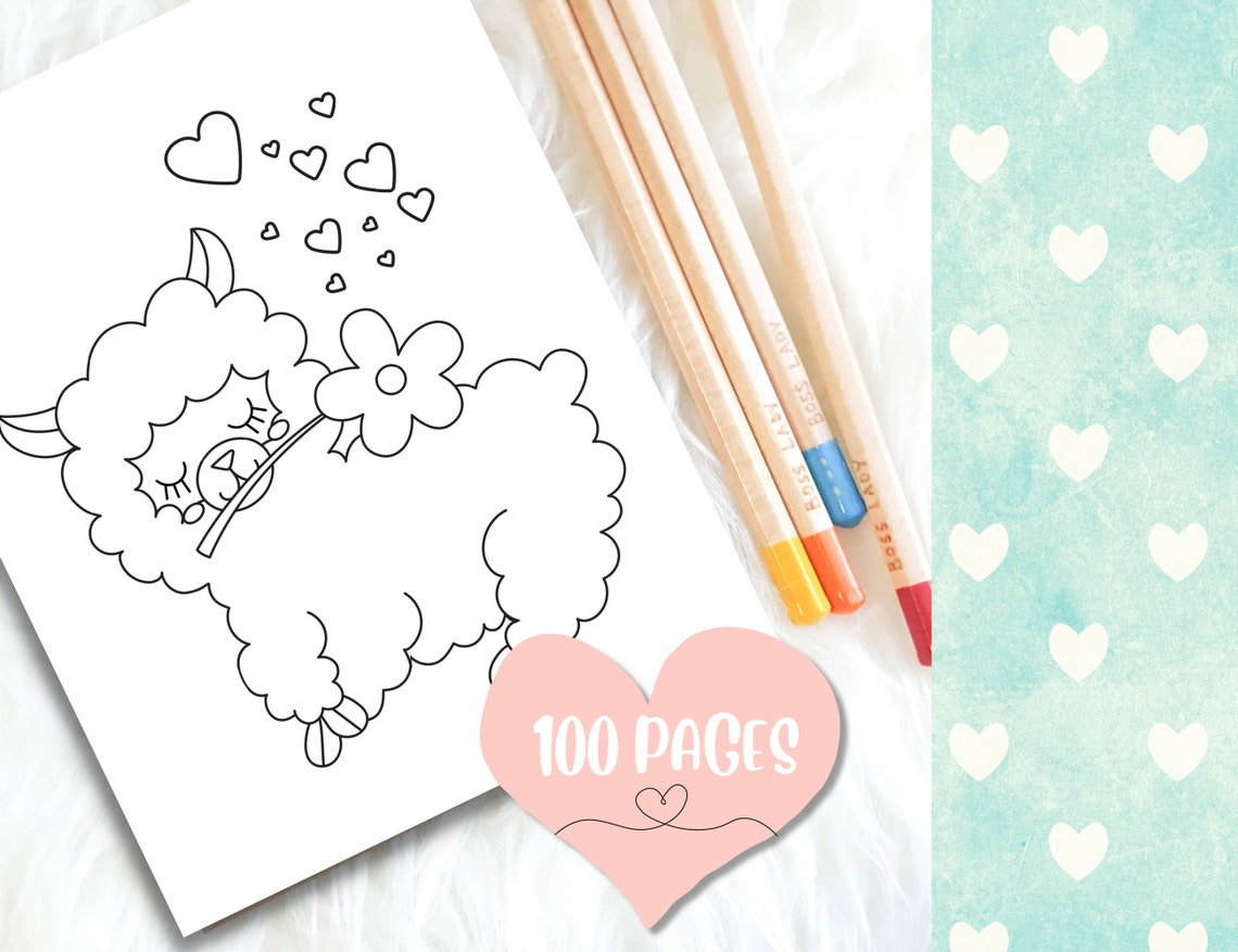 Valentine Coloring Pages for Kids BUNDLE, Toddler Coloring Pages, Kid ...