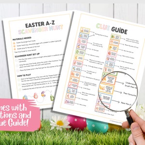 Easter Scavenger Hunt, Indoor Scavenger Hunt for Kids With Clue Cards ...
