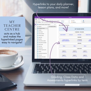 Onenote Teacher Planner, Undated Editable Teacher Template for Windows ...