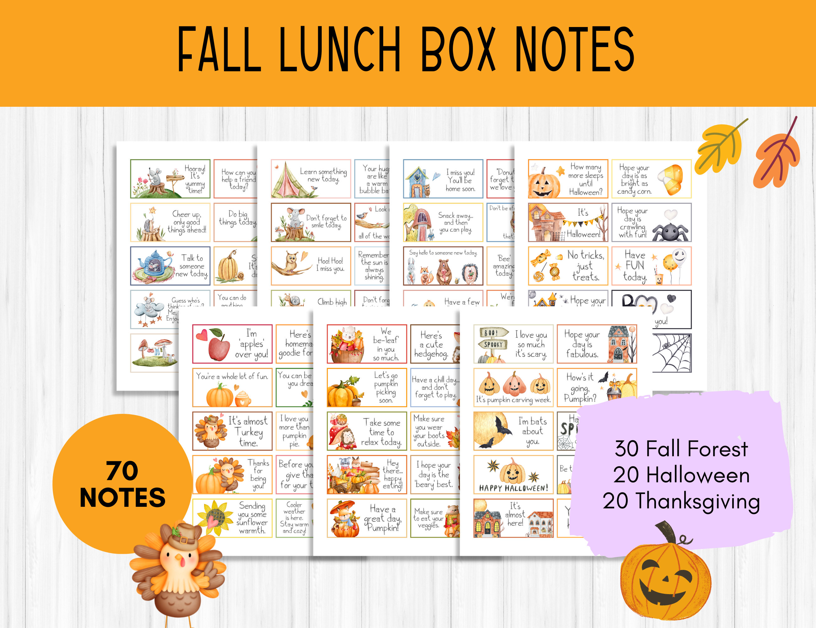 The Ultimate Mega Bundle Kids Lunch Box Notes, Editable Lunchbox Note ...