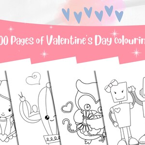 Valentine Coloring Pages for Kids BUNDLE, Toddler Coloring Pages, Kid ...