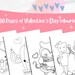 Valentine Coloring Pages for Kids BUNDLE, Toddler Coloring Pages, Kid ...