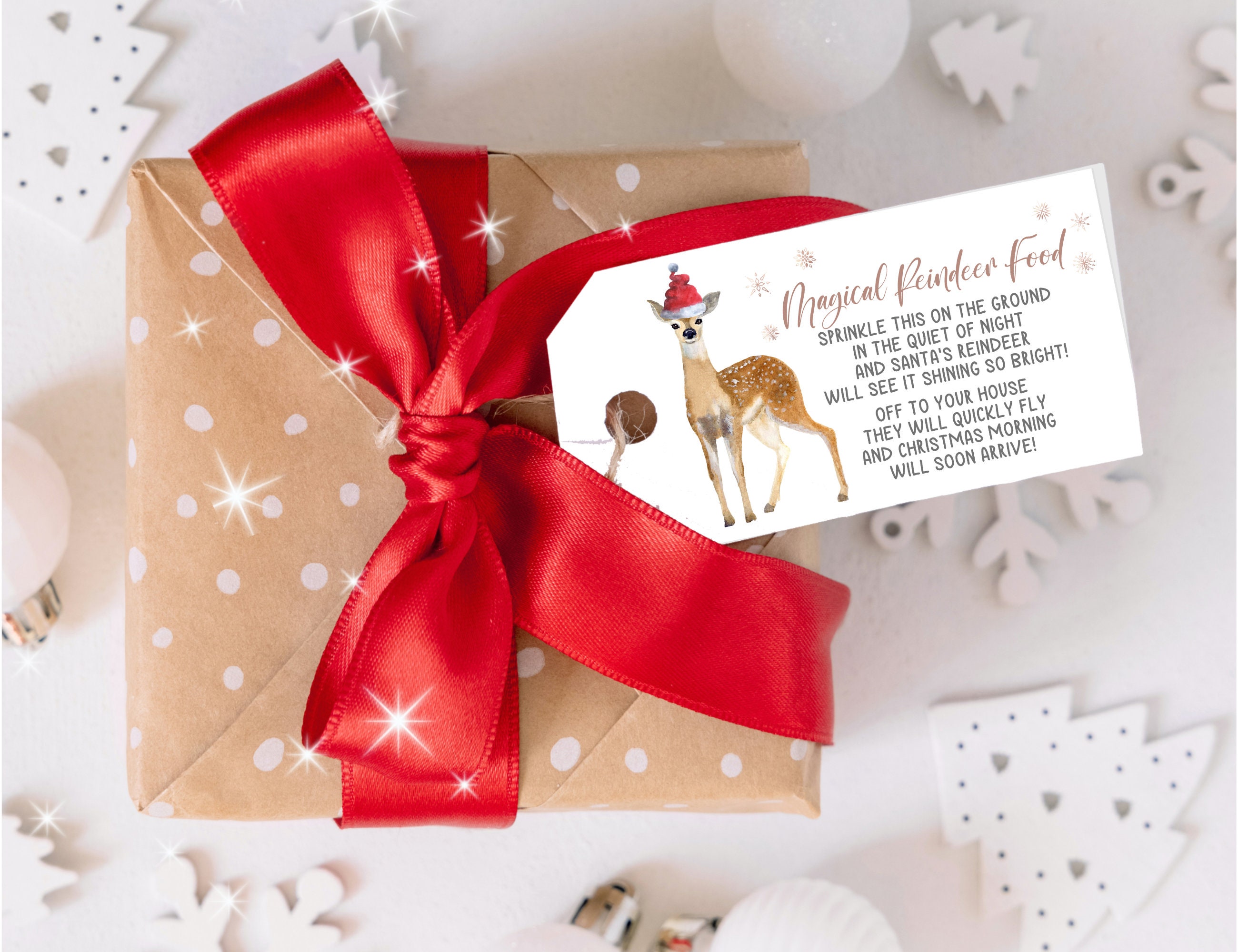 Printable Reindeer Food Tags, Magical Reindeer Food Tag, Christmas Eve ...