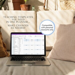 Onenote Teacher Planner, Undated Editable Teacher Template for Windows ...