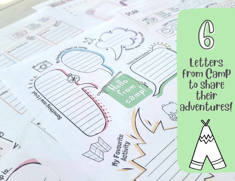 Printable Letter From Camp, Summer Camp, Fill in Camp Letter, Summer ...