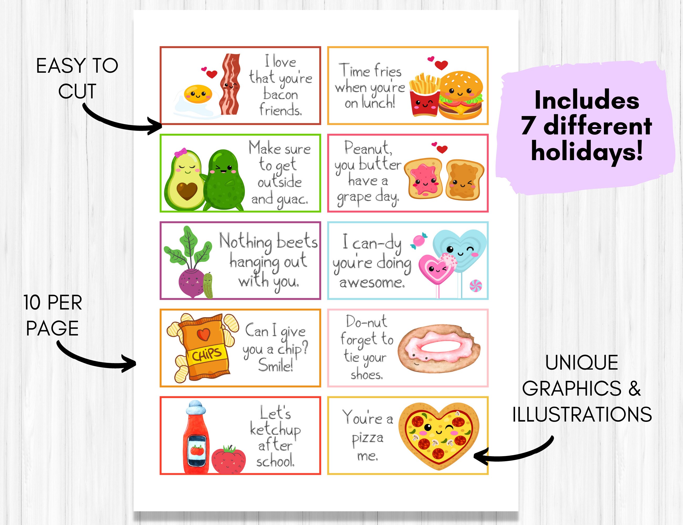 The Ultimate Mega Bundle Kids Lunch Box Notes, Editable Lunchbox Note ...