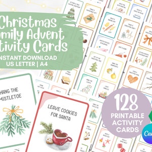 Christmas Advent Calendar Activity Cards Family Activities - Etsy