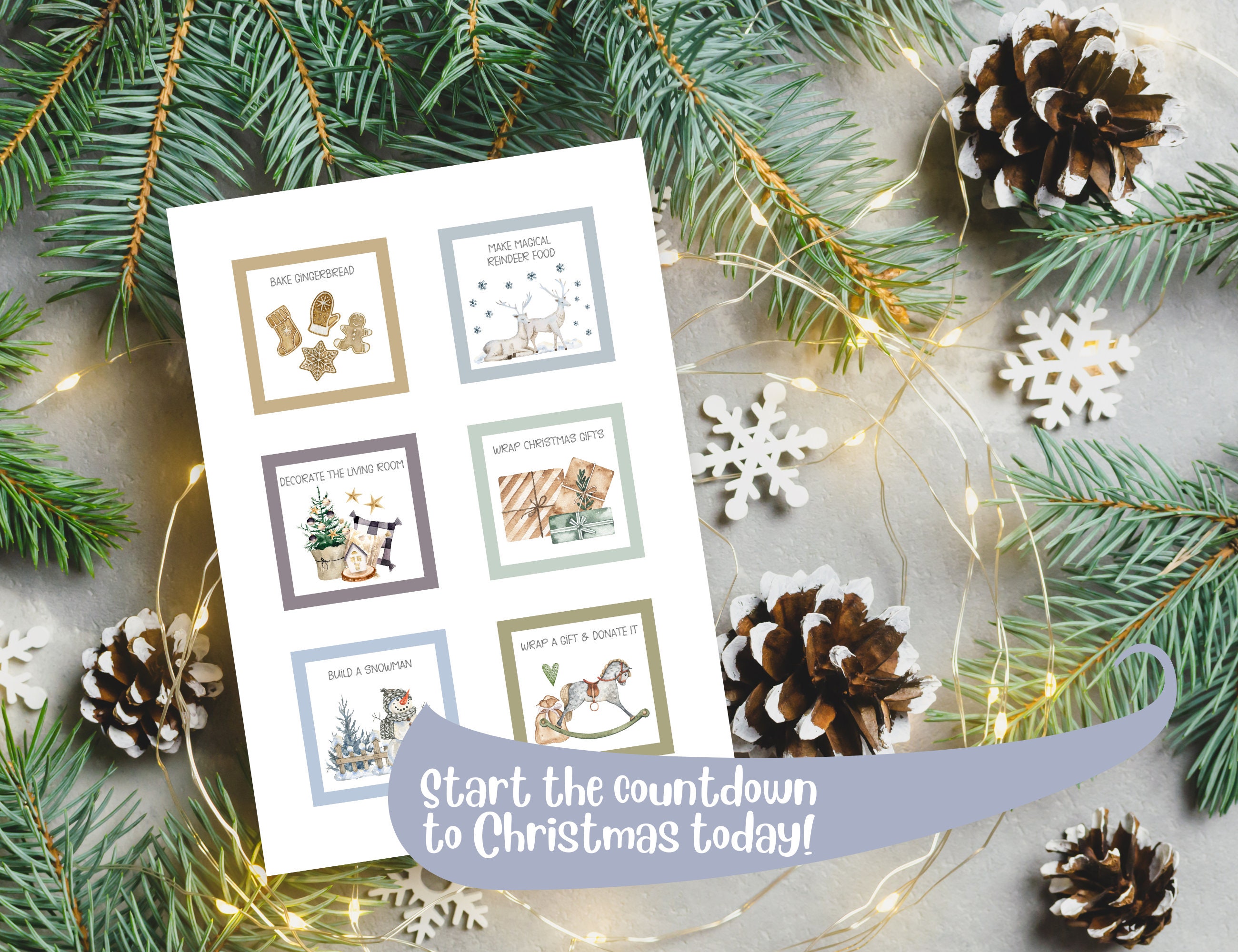 Advent Activity Cards, Kids Advent Calendar Activities, Printable ...