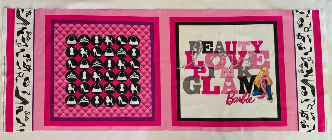 Barbie Panel Cotton Fabric Mattel VIP Cranston OOP HTF 2009 Rare Unique ...