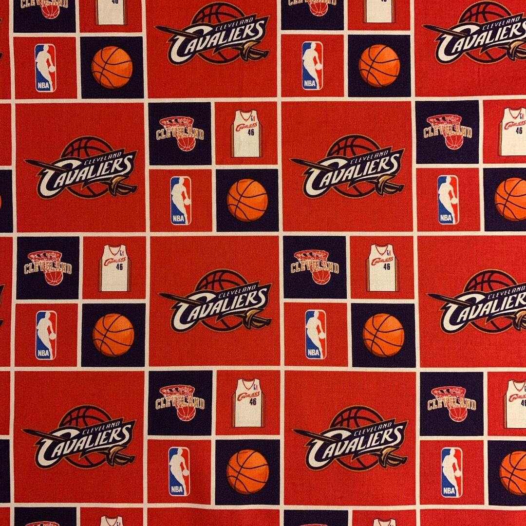 Cleveland Cavaliers NBA Cotton Fabric 23" X 41" Basketball Unique ...