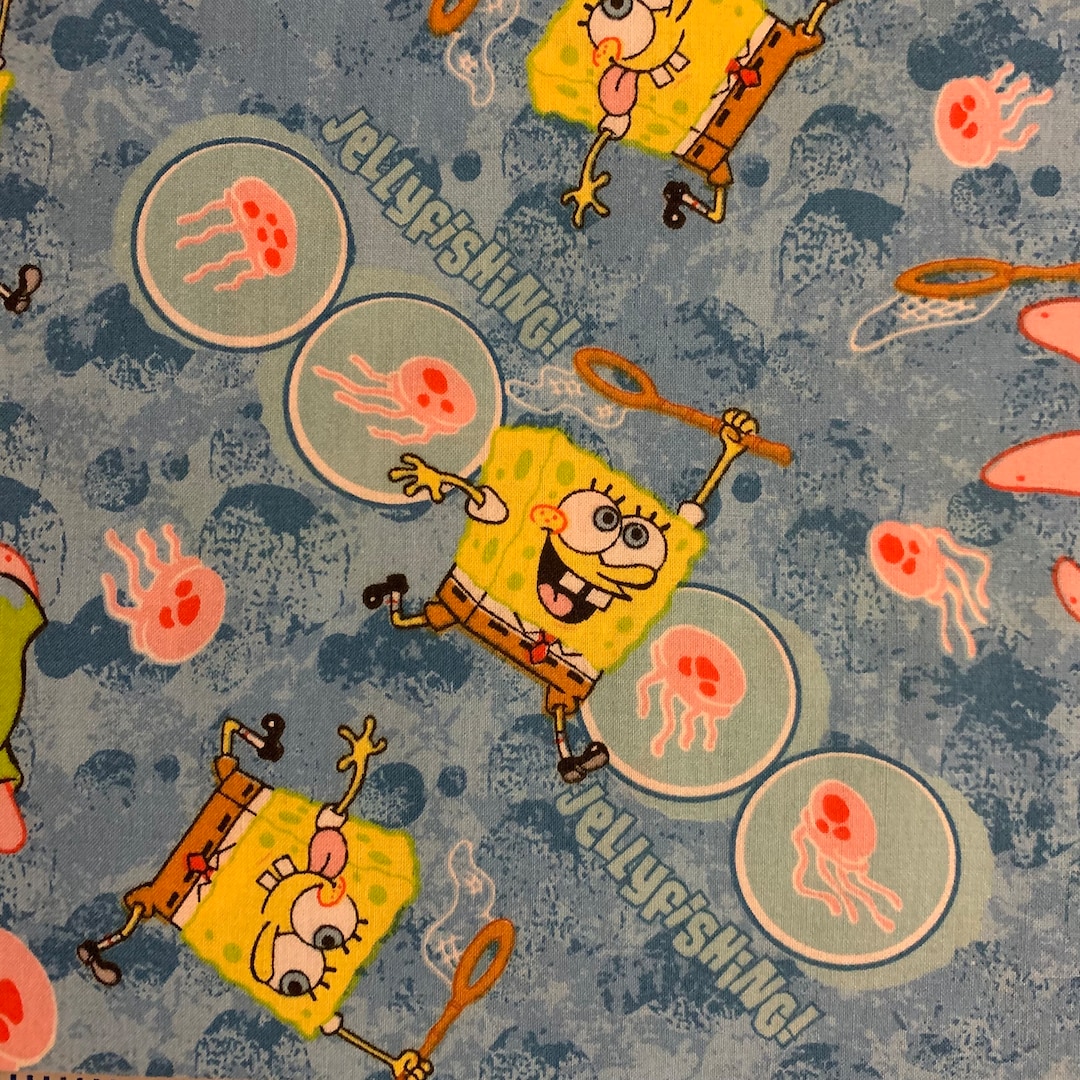 Spongebob Squarepants Cotton Fabric 18 X 44 - Etsy