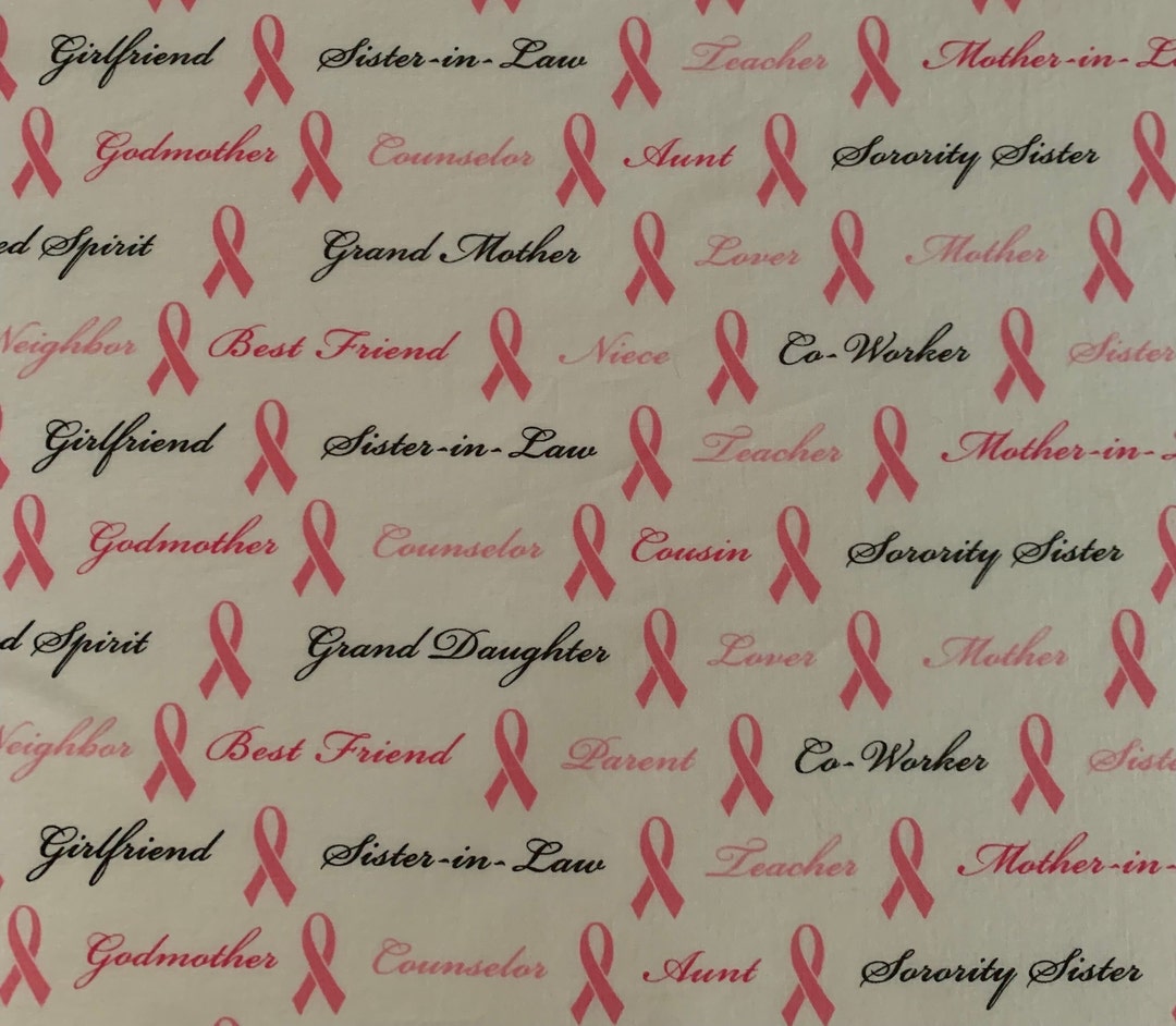 Breast Cancer Awareness BTY Cotton Fabric OOP Windham Fabrics Pattern ...
