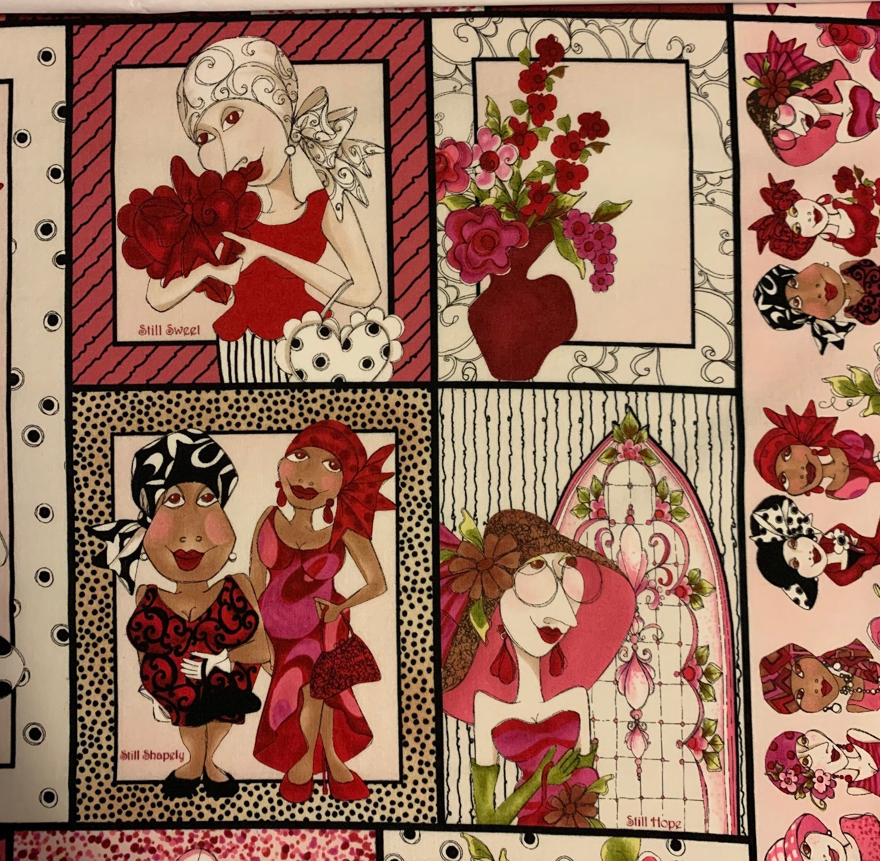 Loralie Harris Designs Breast Cancer Ladies Cotton Fabric - Etsy