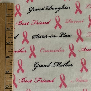 Breast Cancer Awareness BTY Cotton Fabric OOP Windham Fabrics Pattern ...