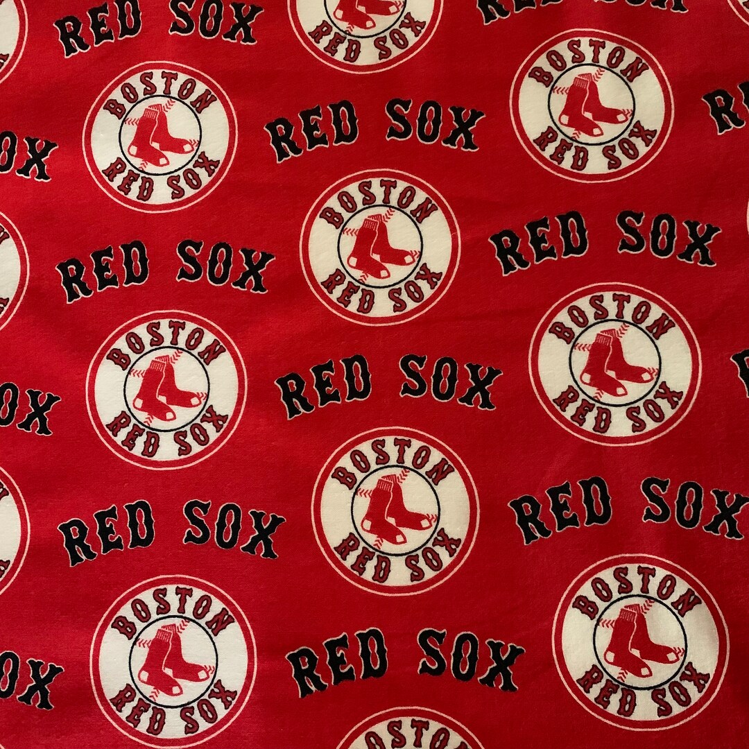 Boston Red Sox Cotton Fabric 14" X 58" American League Baseball MLB ...