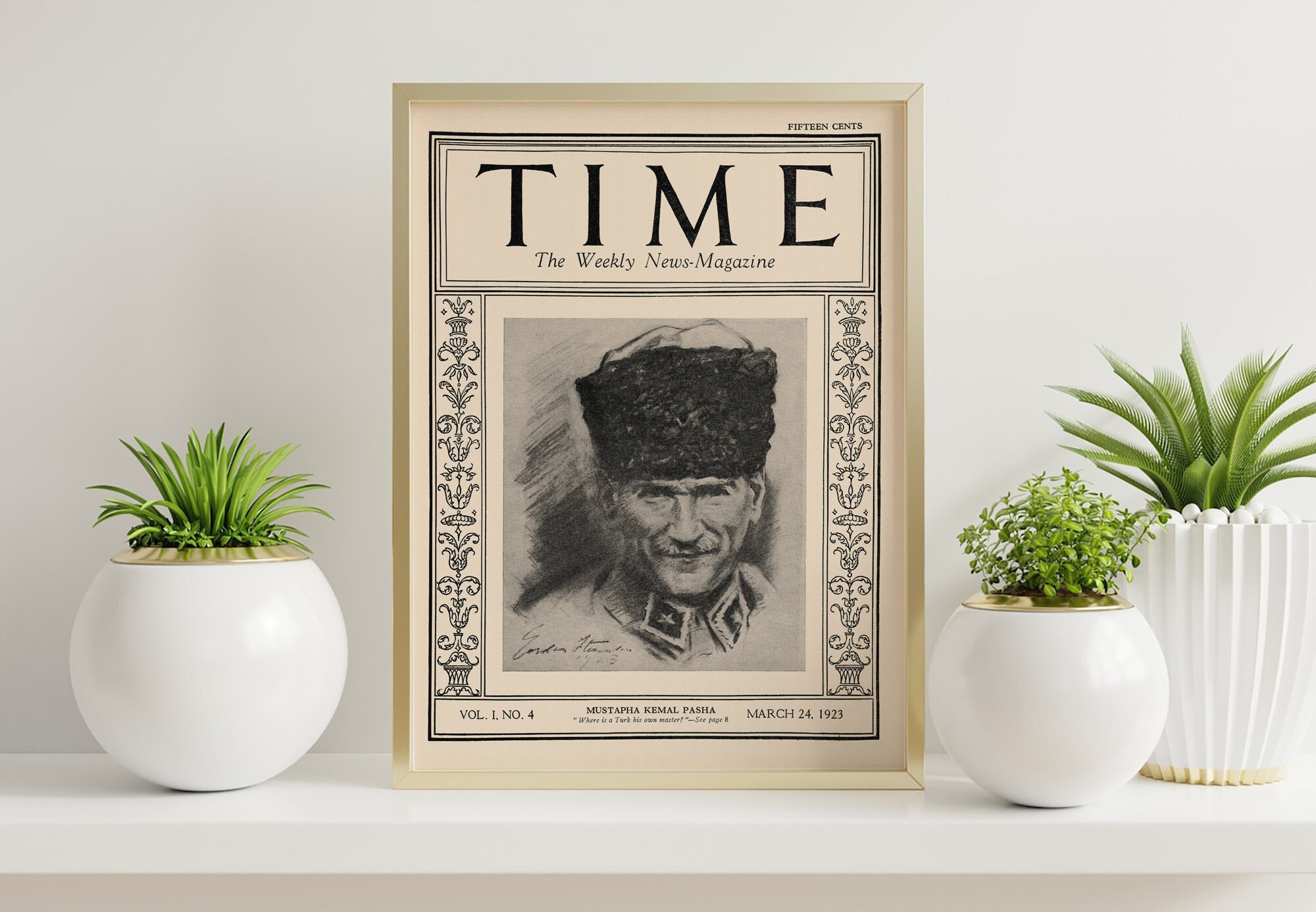 Mustafa Kemal Atatürk | Time Magazine 1923 | Wall Art | Home Decor ...