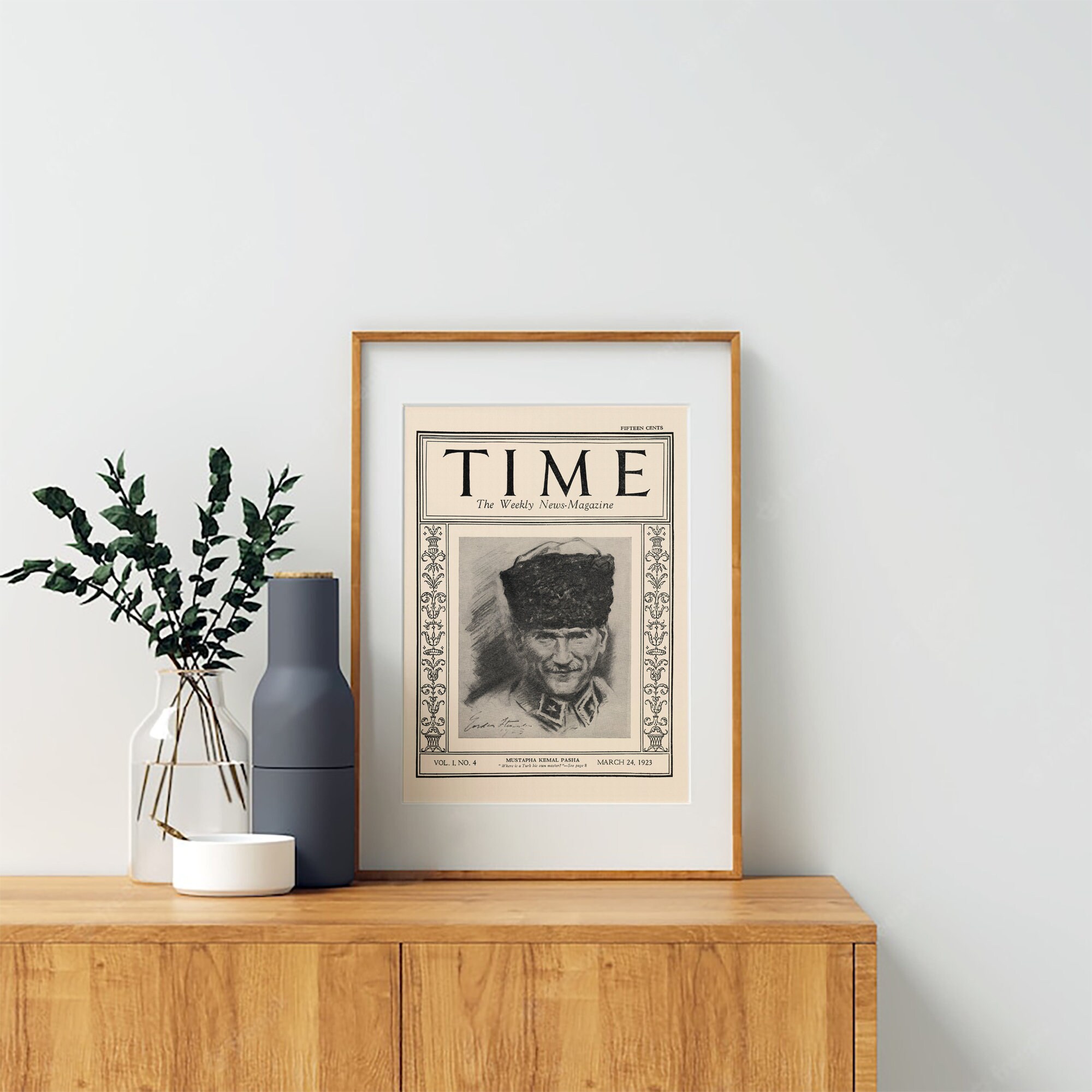 Mustafa Kemal Atatürk | Time Magazine 1923 | Wall Art | Home Decor ...