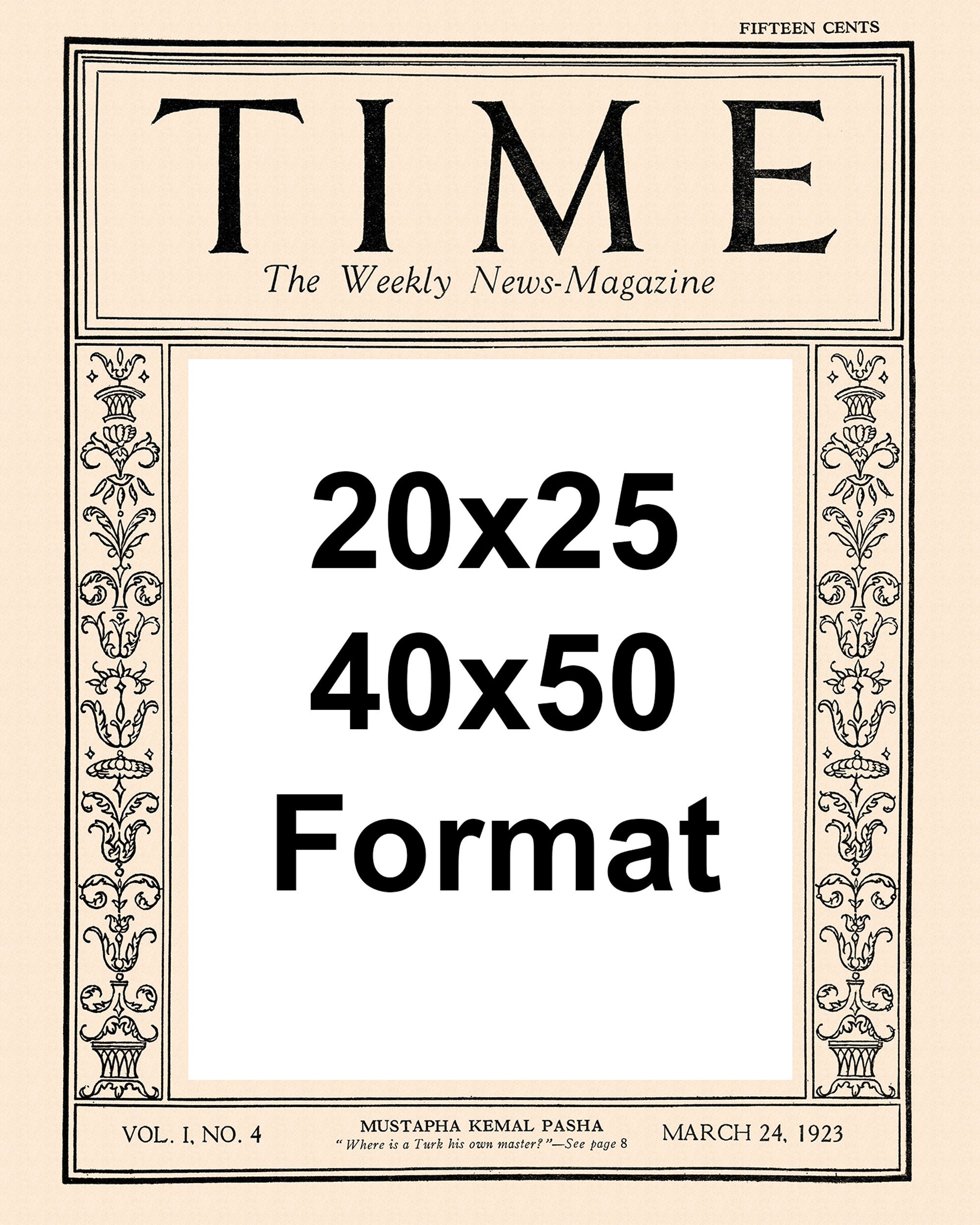 Mustafa Kemal Atatürk | Time Magazine 1923 | Wall Art | Home Decor ...