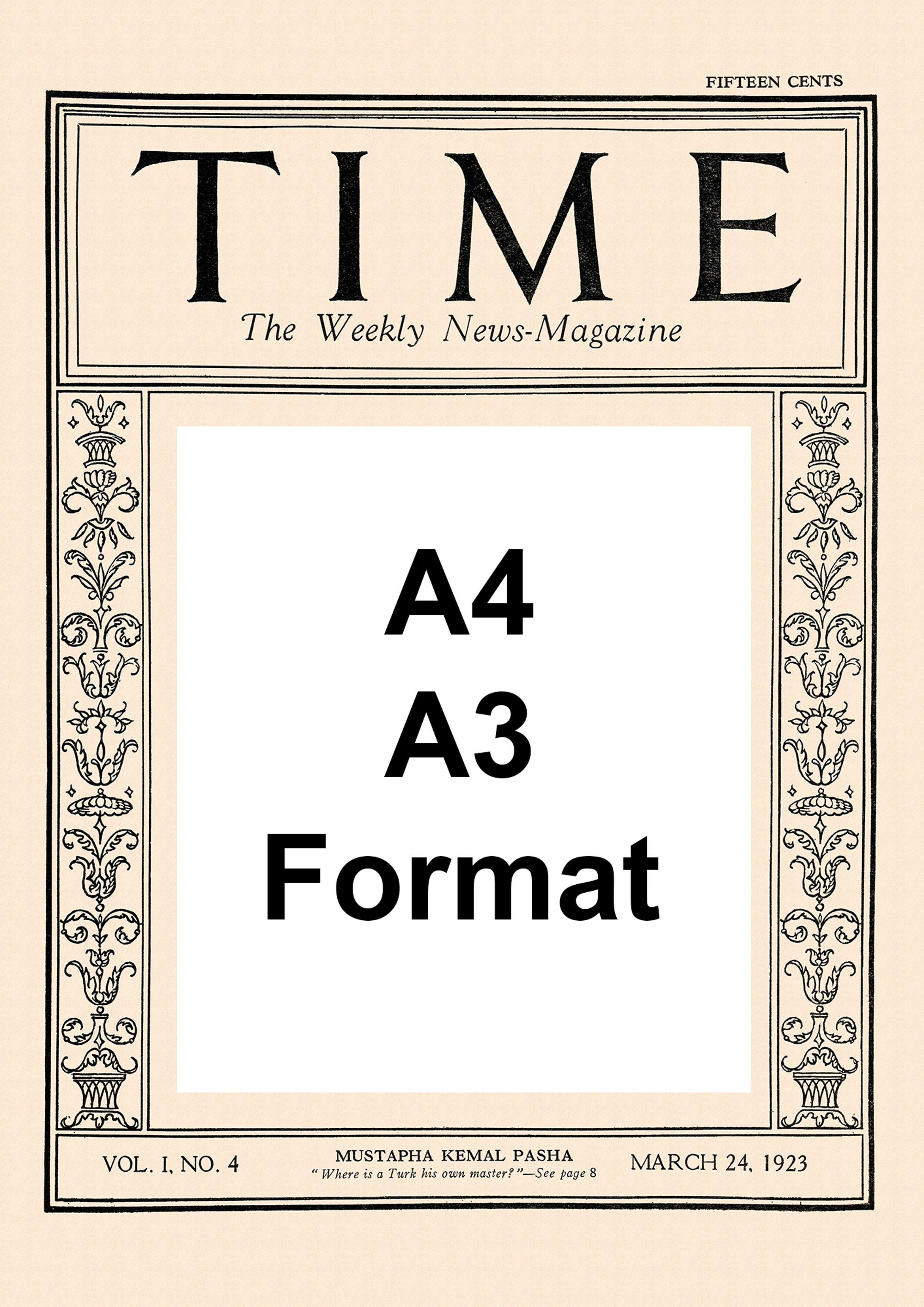 Mustafa Kemal Atatürk | Time Magazine 1923 | Wall Art | Home Decor ...