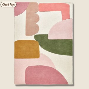 Buy Handmade Modern Geometrical Design Hand Tufted Area Rug Hand Tuft ...