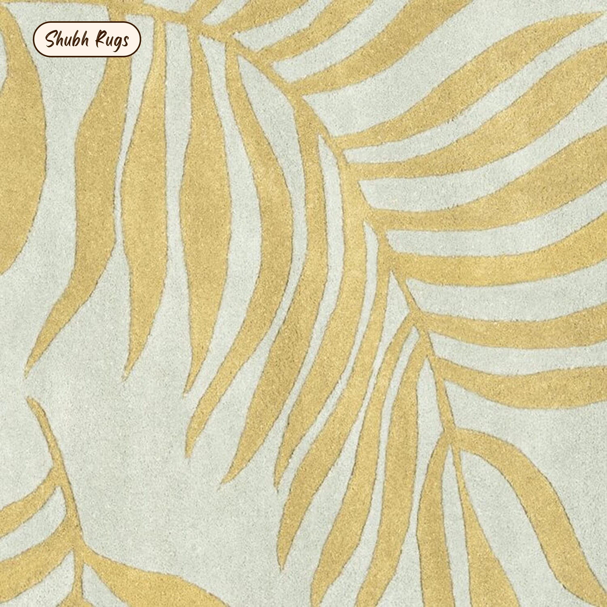 Modern Palm Leaf Hand Tufted Wool Area Rug Available in 3x5 - Etsy