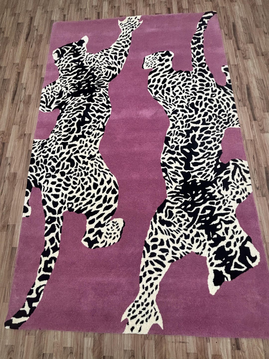 Leopard Pattern Rug Pink Stunning Carpet Animal Print Rug for Living ...