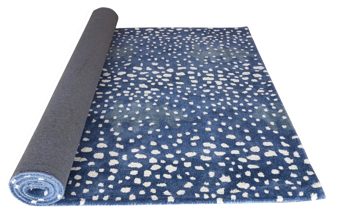 Wallard Design Antelope Blue Animal Classic Handmade 100% Wool Rugs ...